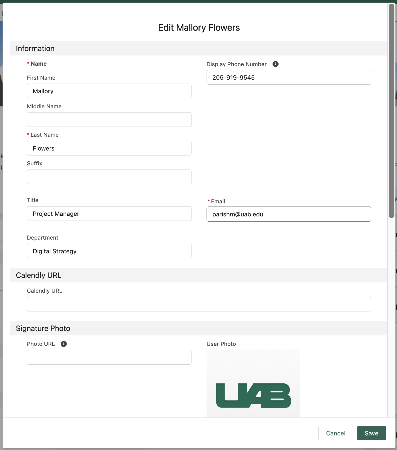 How To Create An Email Signature In Salesforce | UAB Marketing & Communications Help Center